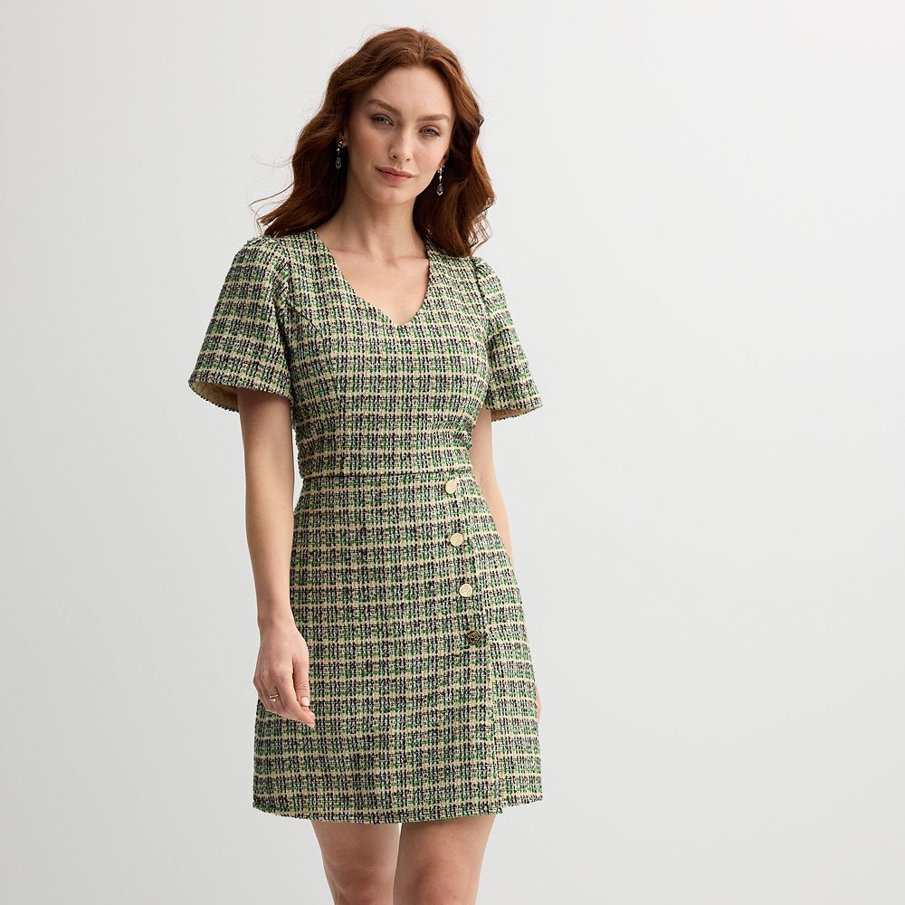 Women's Draper James Short Sleeve Tweed Dress