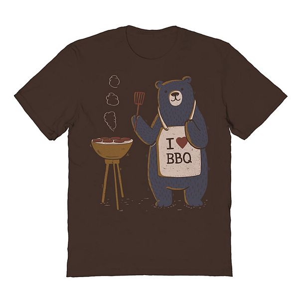 Men's COLAB89 by Threadless I love BBQ - Cute Bear Gift Father's Day ...