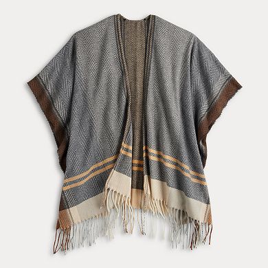 Women's Nine West Super Soft Large Stripe Ruana