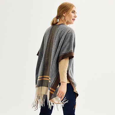 Women's Nine West Super Soft Large Stripe Ruana