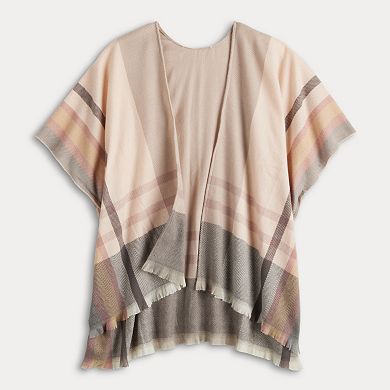 Women's Nine West Chevron Colorblock Feather Soft Ruana