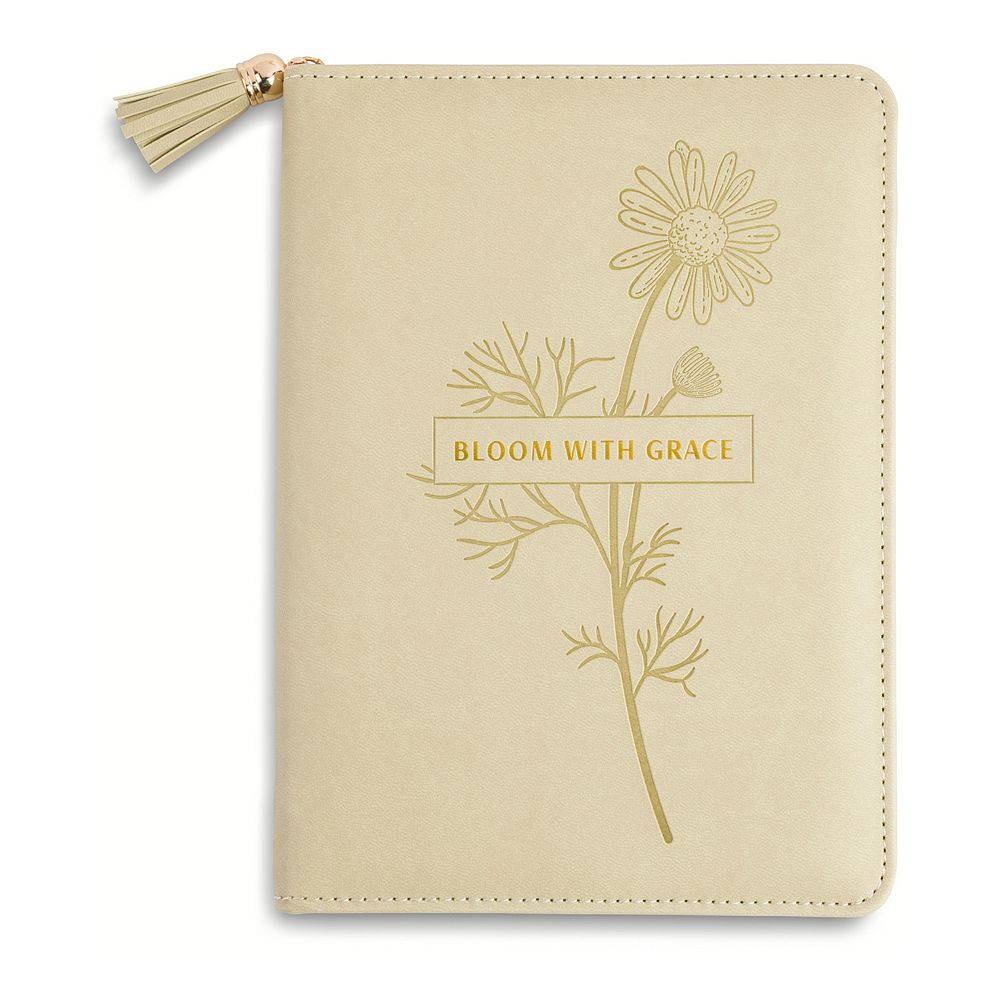 Scribble & Scribe Faux Leather Floral Zip Journal