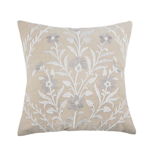 Levtex Home Eyelet Embroidered Floral Throw Pillow