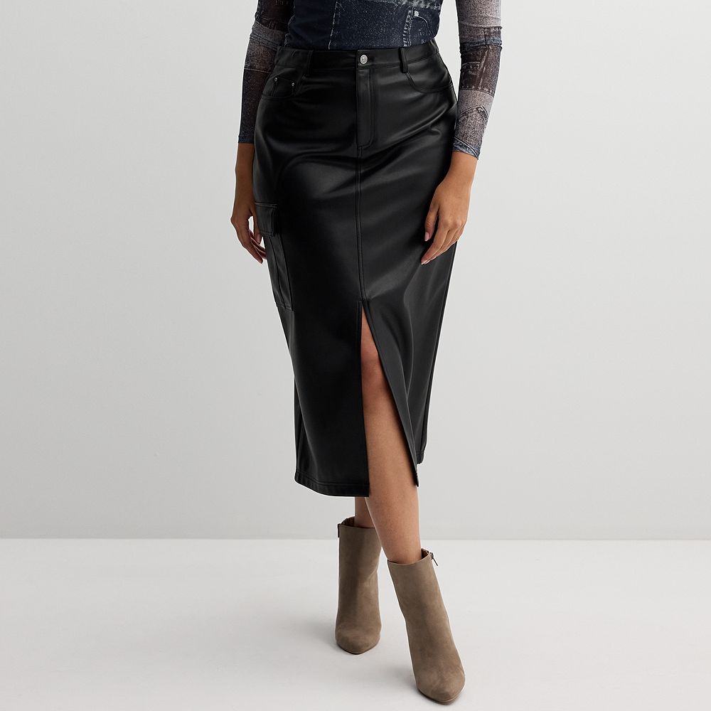 Women's INTEMPO™ Pleather Midi Skirt