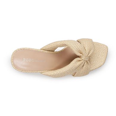 BCBGeneration Rooba Women's Slide Raffia Sandals