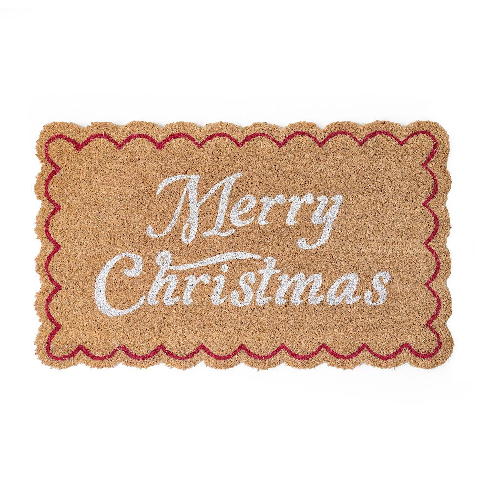 St. Nicholas Square® Merry Christmas Retro Coir Doormat