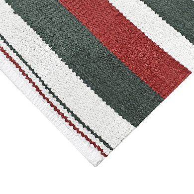 St. Nicholas Square® Woven Holiday Plaid Throw Rug