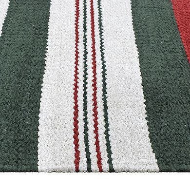 St. Nicholas Square® Woven Holiday Plaid Throw Rug