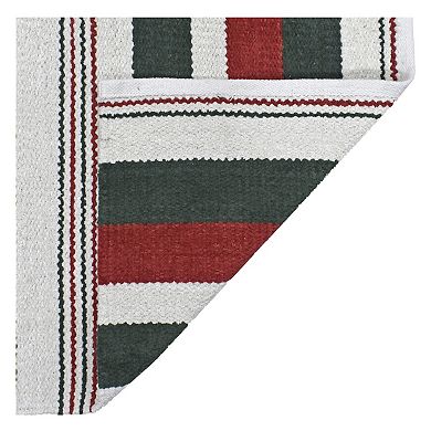 St. Nicholas Square® Woven Holiday Plaid Throw Rug