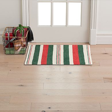St. Nicholas Square® Woven Holiday Plaid Throw Rug