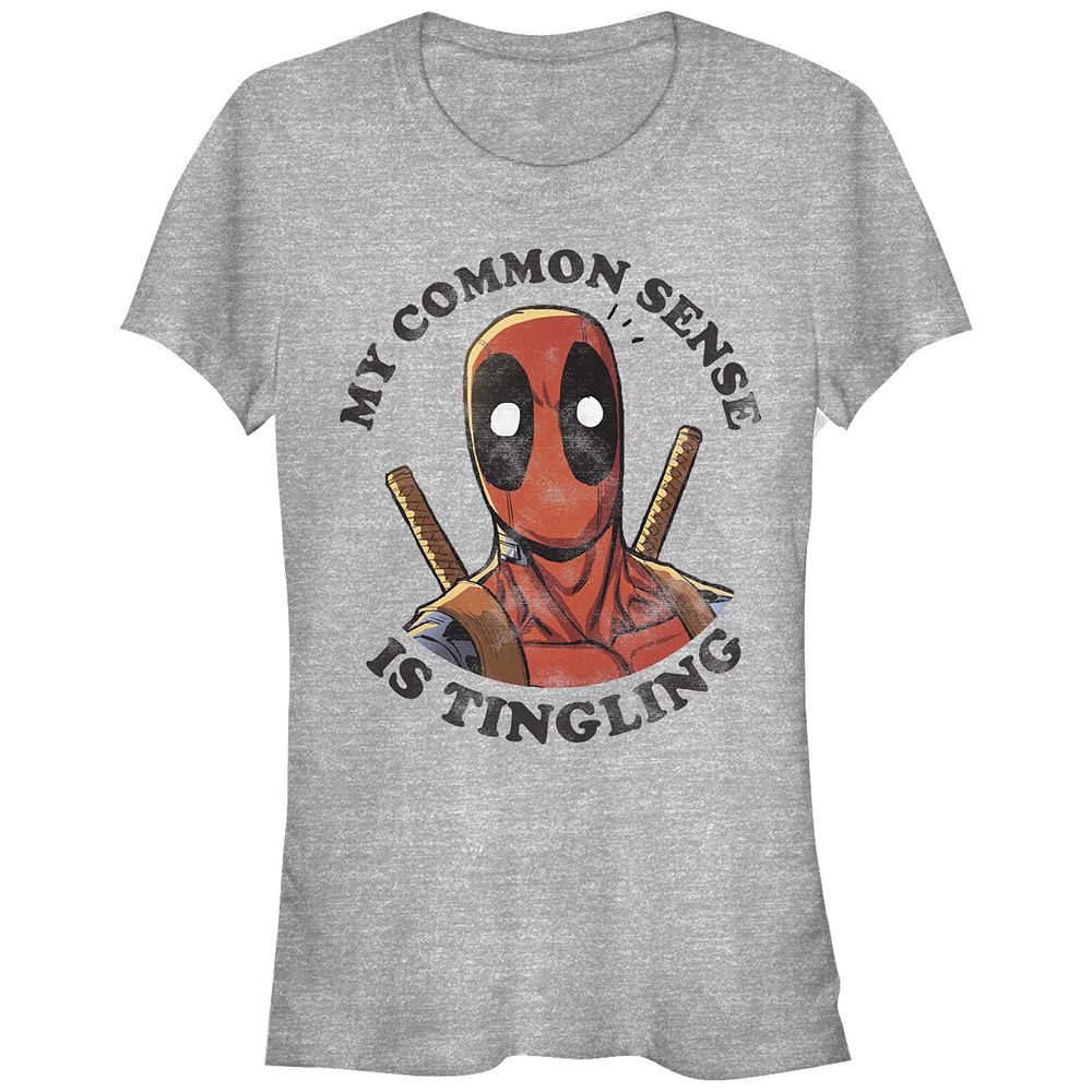 Juniors' Deadpool My Common Sense Is Tingling Graphic Tee