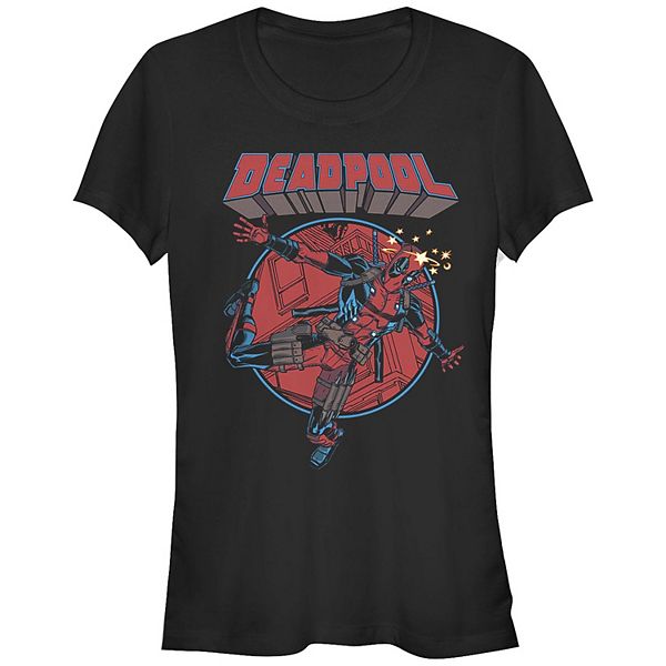 Juniors' Deadpool Falling Dummy Graphic Tee