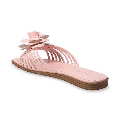 BCBGeneration Masha Women's Flower Slip-On Flat Sandal