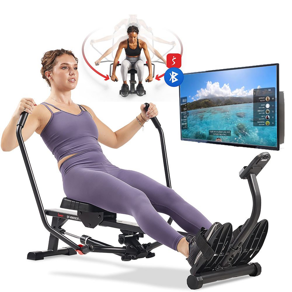 Sunny Health & Fitness Smart Compact Full Motion Rowing Machine