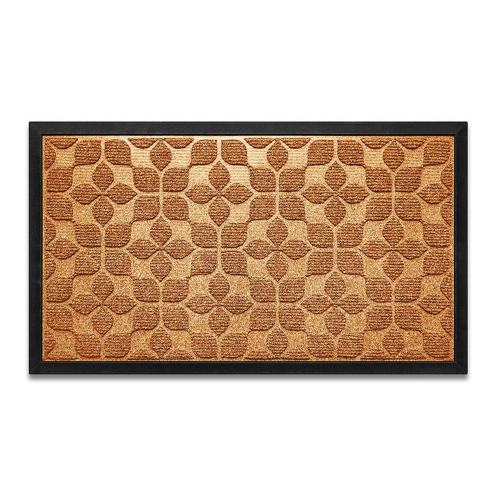 G128 Geometric Floral Pattern Doormat For Indoor/outdoor Use