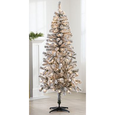 St. Nicholas Square® 6-ft. Pre-Lit Flocked Artificial Christmas Tree
