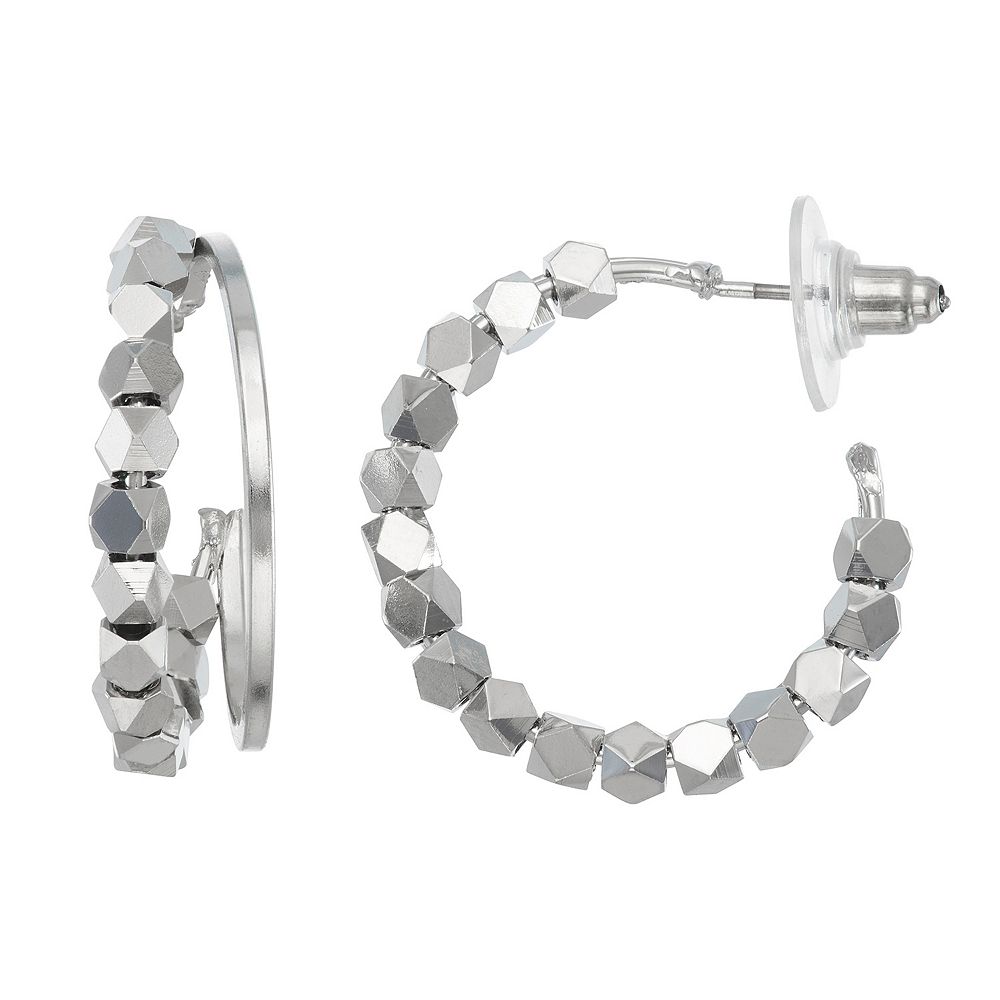 Sonoma Goods For Life® Beaded Double Hoop Earrings