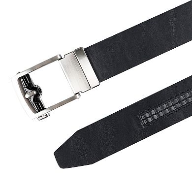 Men's Exact Fit Fully Adjustable Cut-to-Fit Track Lock Harness Buckle Belt
