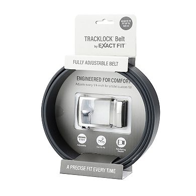 Men's Exact Fit Fully Adjustable Cut-to-Fit Track Lock Harness Buckle Belt