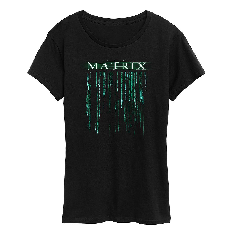 Women's Matrix Logo Falling Code Graphic Tee