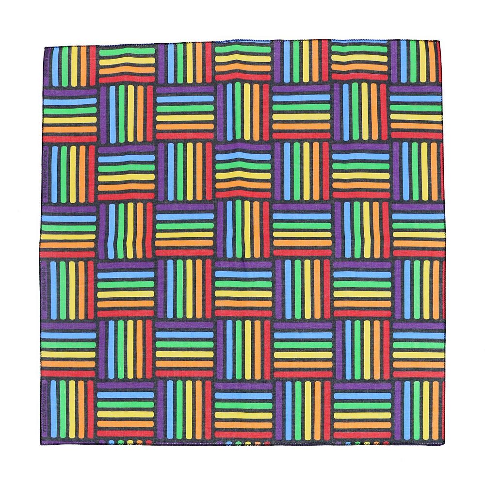 Cotton Rainbow Weave Print Bandana