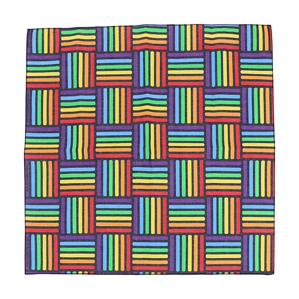 Cotton Rainbow Weave Print Bandana