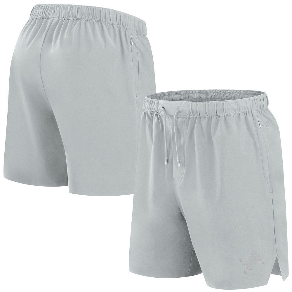 Men's Fanatics Signature Gray Detroit Lions Front Office Woven Shorts