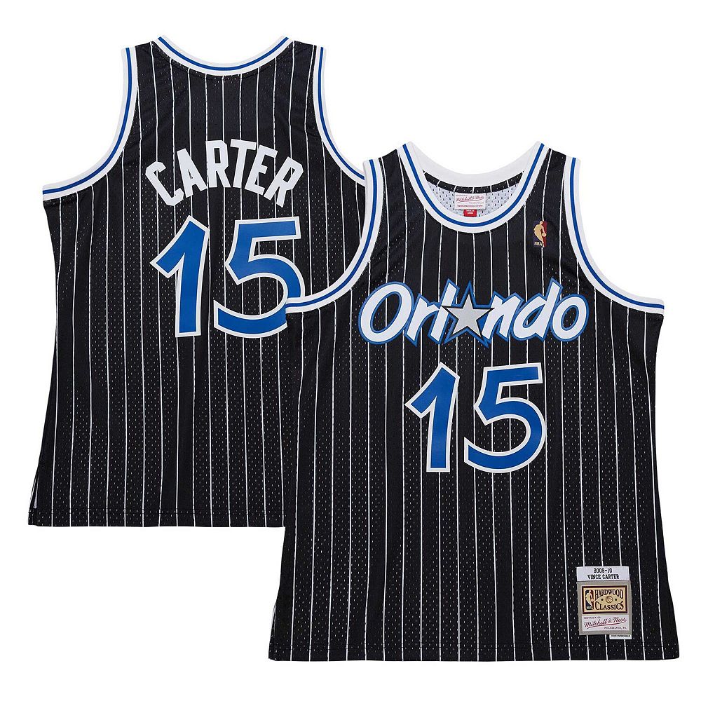 Men's Mitchell & Ness Vince Carter Black Orlando Magic 2009/10 Hardwood ...