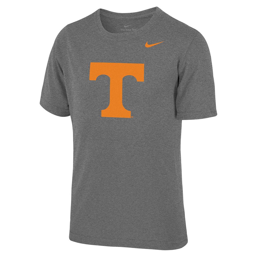Youth Nike Tennessee Volunteers Heather Gray Logo Legend Performance T ...