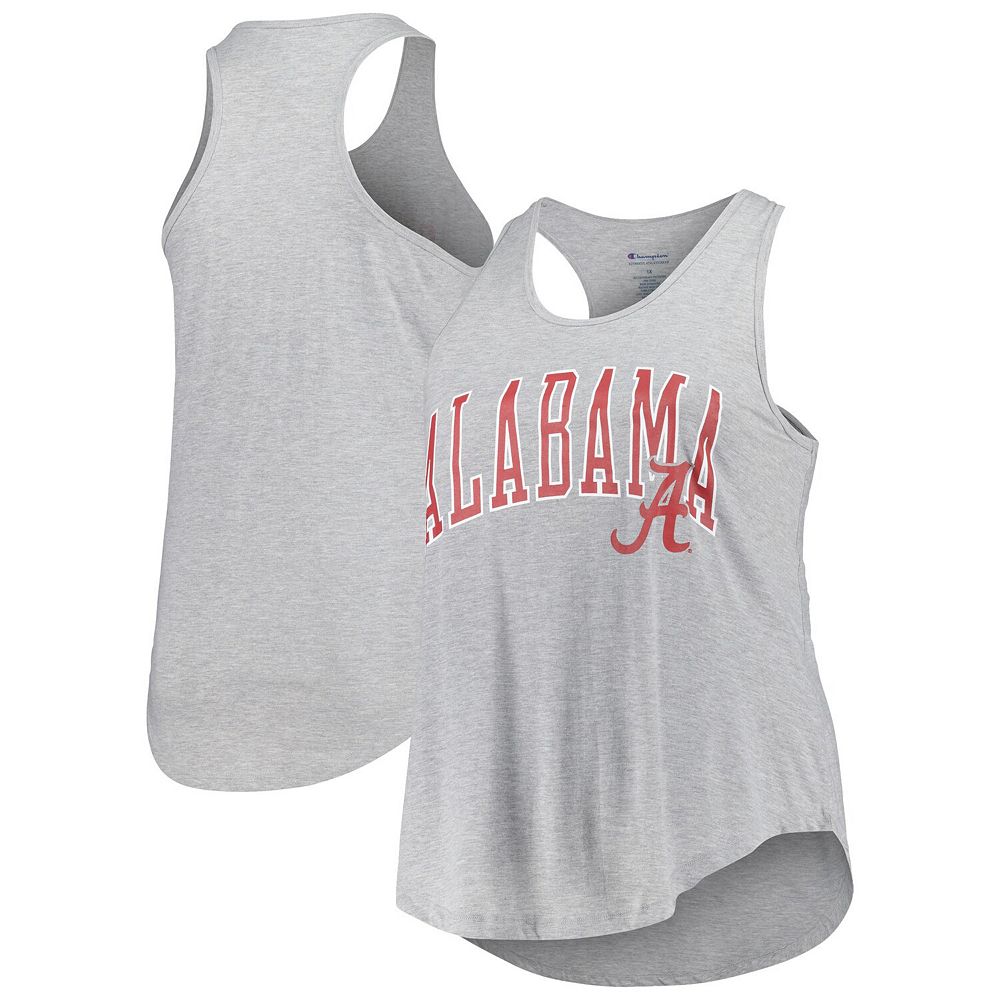 Women's Profile Heather Gray Alabama Crimson Tide Arch Logo Racerback ...