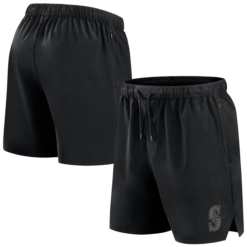 Men's Fanatics Signature Black Seattle Mariners Front Office Woven Shorts