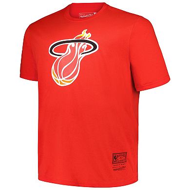 Men's Mitchell & Ness Red Miami Heat Big & Tall Hardwood Classics ...