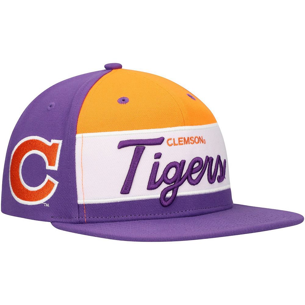 Men's Mitchell & Ness White/Purple Clemson Tigers Retro Sport Color ...