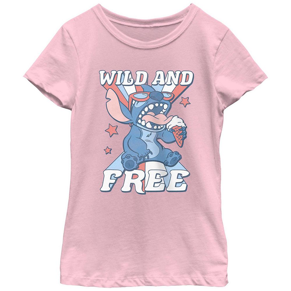 Disney's Lilo & Stitch Wild And Free Girls Graphic Tee