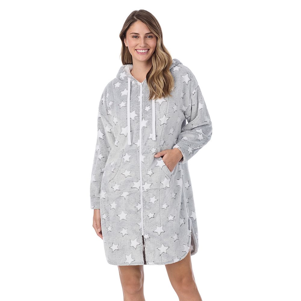 Women’s Cuddl Duds® Hooded Plush Zip Robe