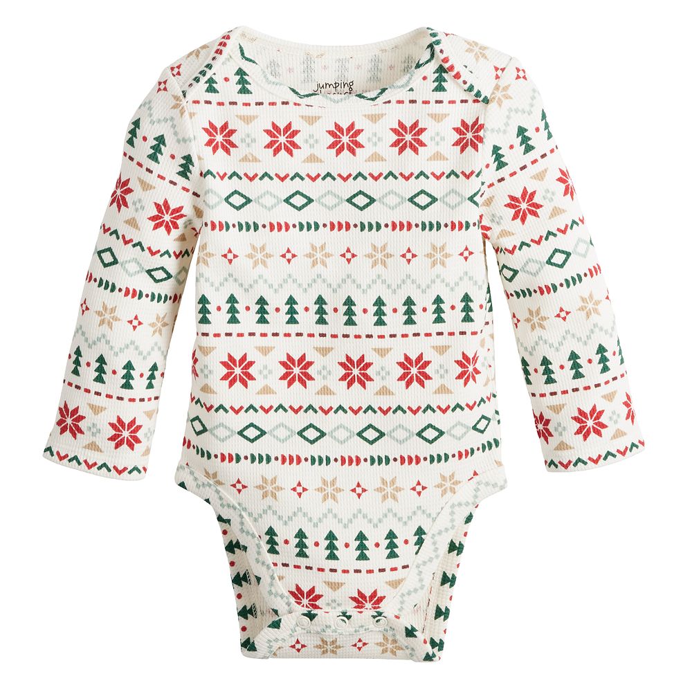 Baby Jumping Beans® Fair Isle Holiday Bodysuit