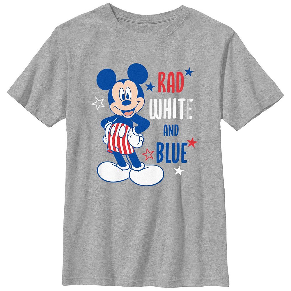 Disney's Mickey Mouse Rad White And Blue Boys Graphic Tee