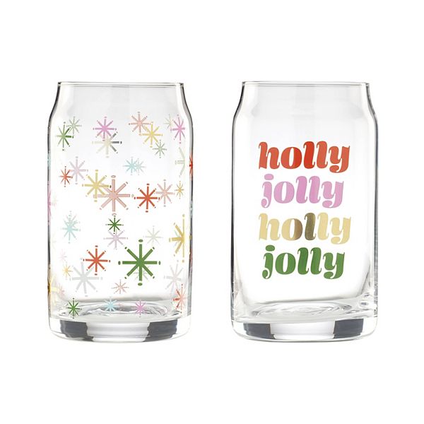Cambridge Holly Jolly Cocktail Glasses 2 pc Set