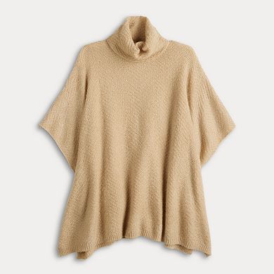 Women's Cejon™ Chevron Shimmer Cowl Neck Poncho