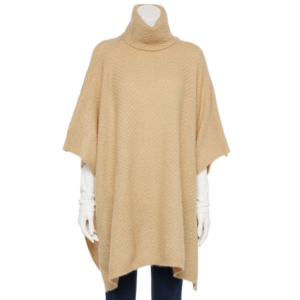 Women's Cejon™ Chevron Shimmer Cowl Neck Poncho