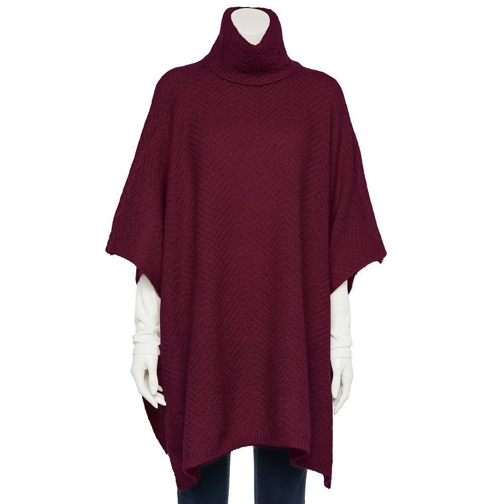 Women's Cejon™ Chevron Shimmer Cowl Neck Poncho