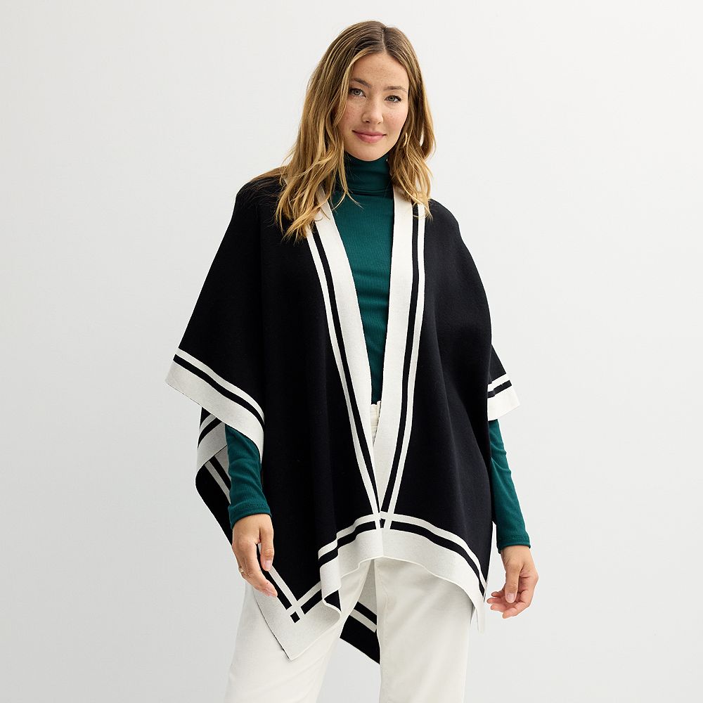 Women's Cejon Double Knit Border Stripe Topper