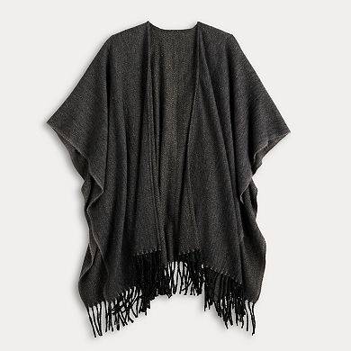 Women's Cejon™ Two Tone Lurex Herringbone Ruana