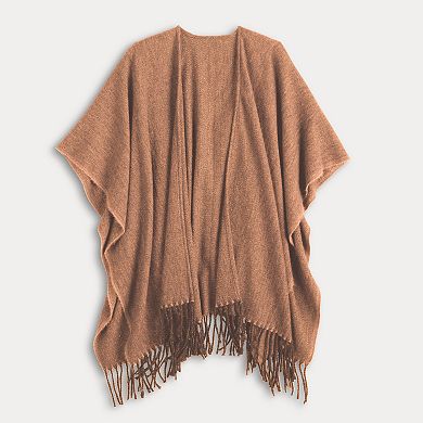 Women's Cejon™ Two Tone Lurex Herringbone Ruana