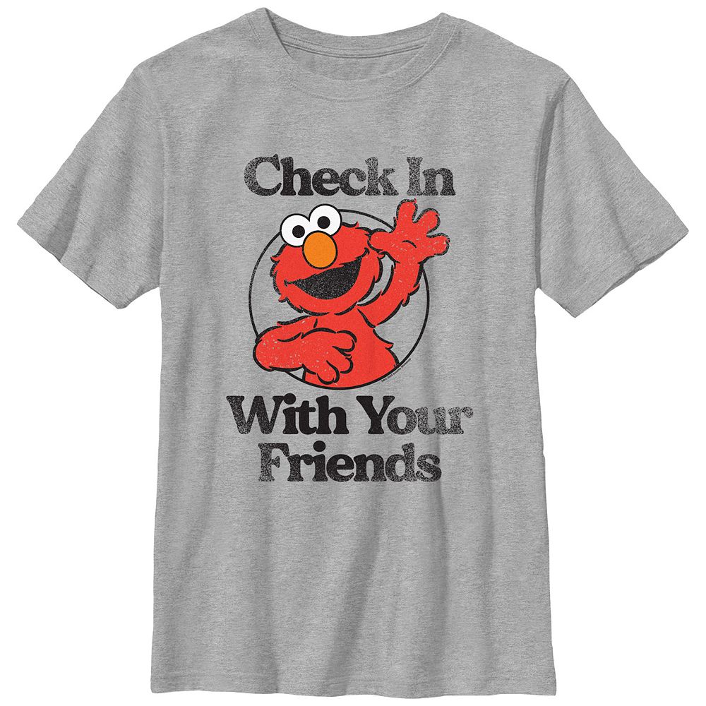 Boys Sesame Street Elmo Stamp Check In On Your Friends Graphic Tee