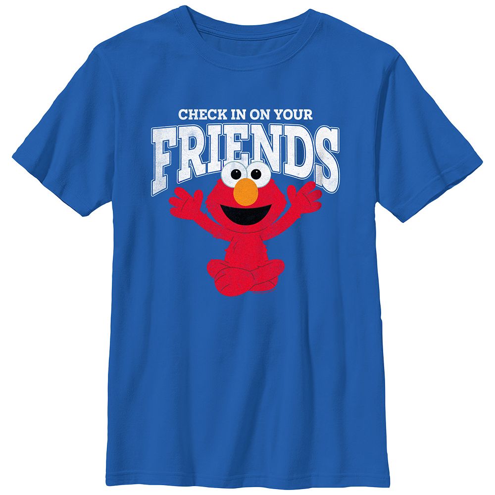 Boys Sesame Street Elmo Check In On Your Friends Graphic Tee