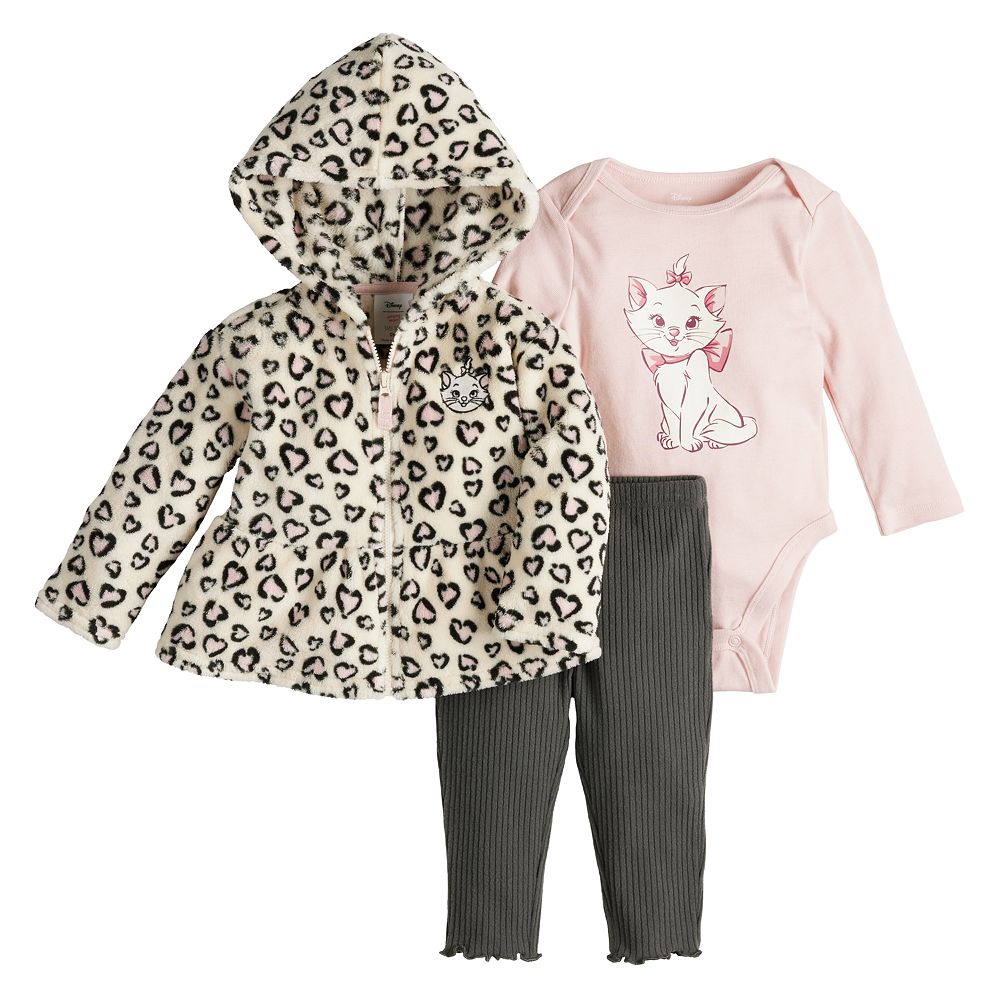 Disney's The Aristocats Marie Baby Girl 3-Piece Peplum Cozy Jacket ...