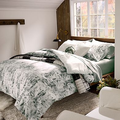 Cuddl Duds® Sage Painted Forest Flannel Comforter Set