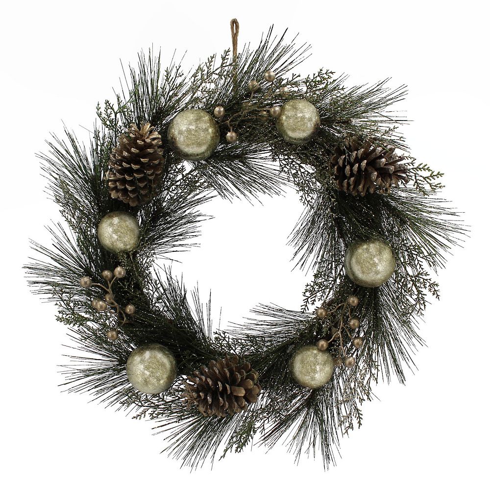 St. Nicholas Square® Bauble & Artificial Greenery Wreath