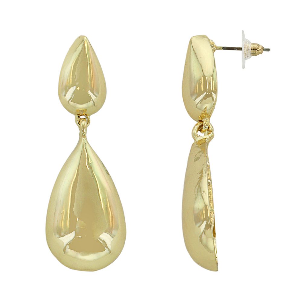 PANNEE BY PANACEA Gold Tone Double Teardrop Drop Earrings